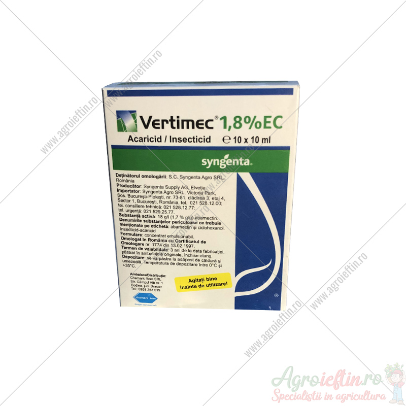 Vertimec 1.8EC - 10ML - Agroieftin.ro - Magazin agricol