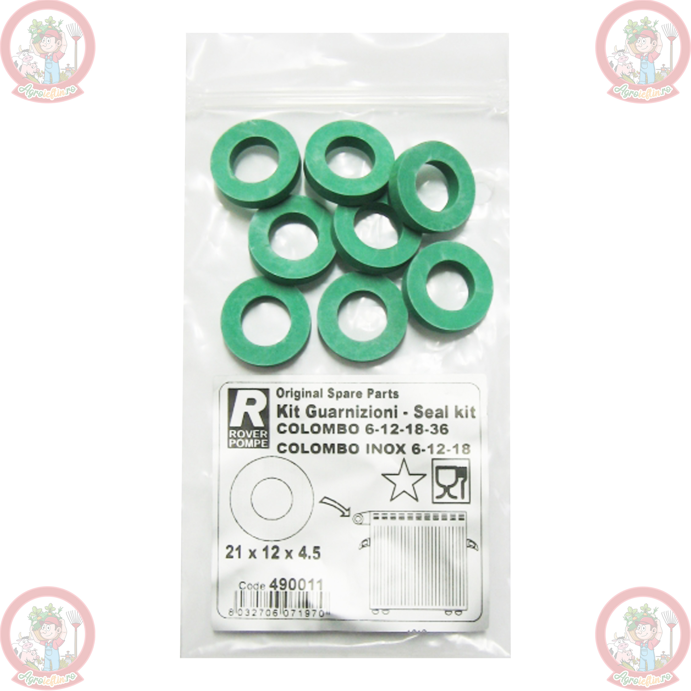 Set garnituri aparat filtrare Colombo, Rover, 8bus/set - Agroieftin.ro